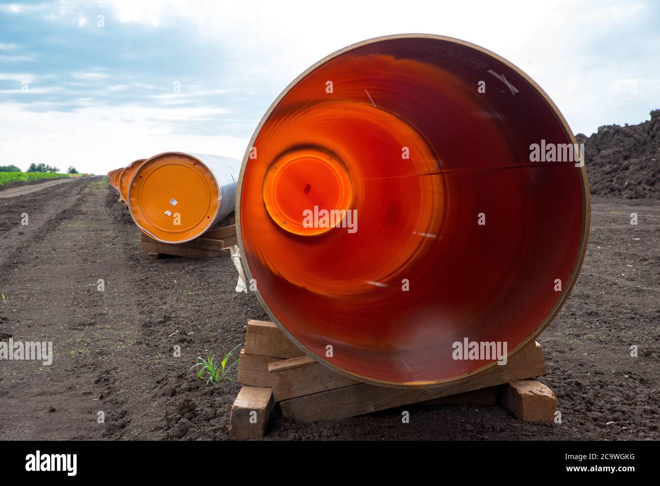 construction of a waterway Stock Photo - Alamy