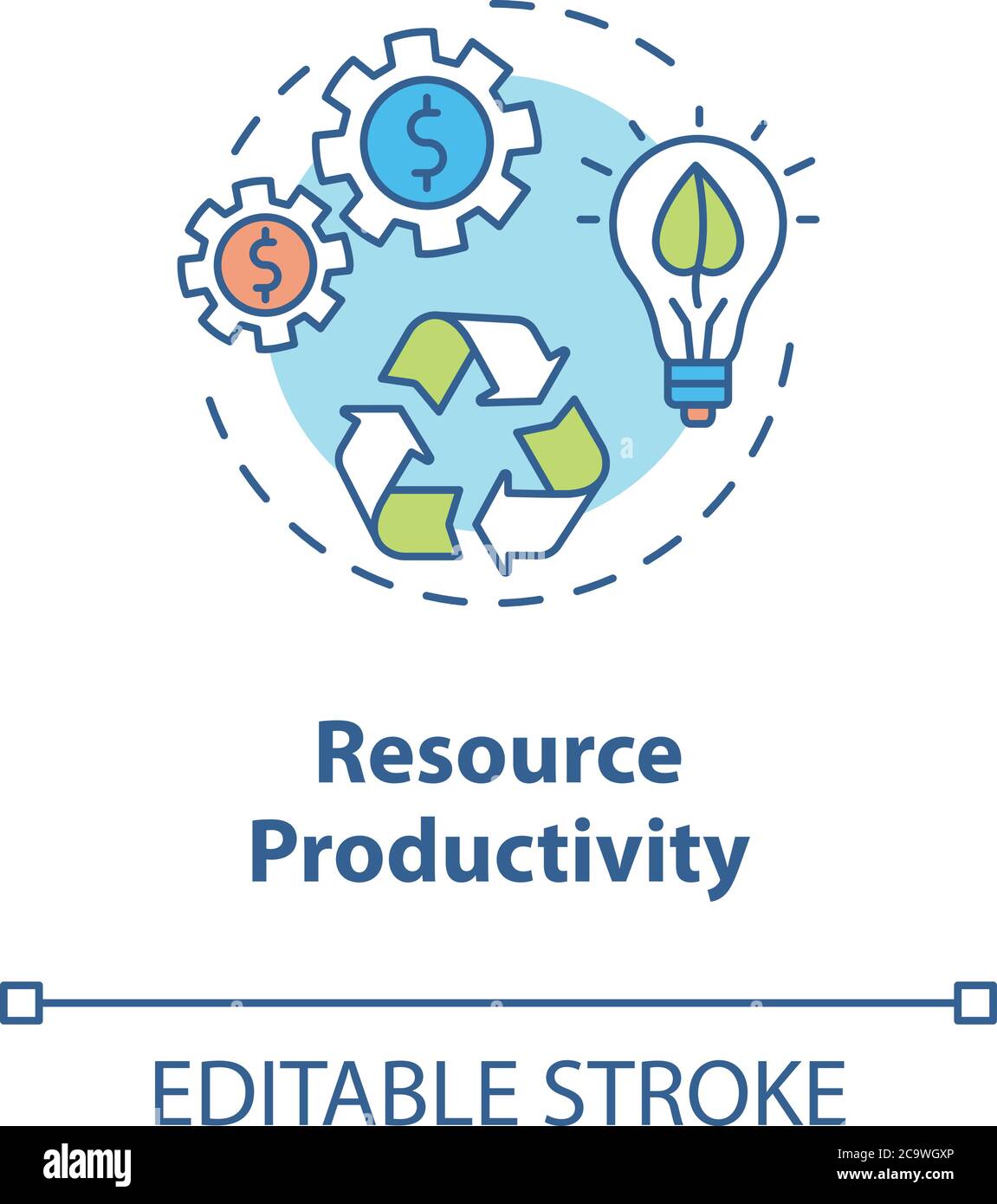 Resource productivity concept icon. Conscious consumption. Ecological ...
