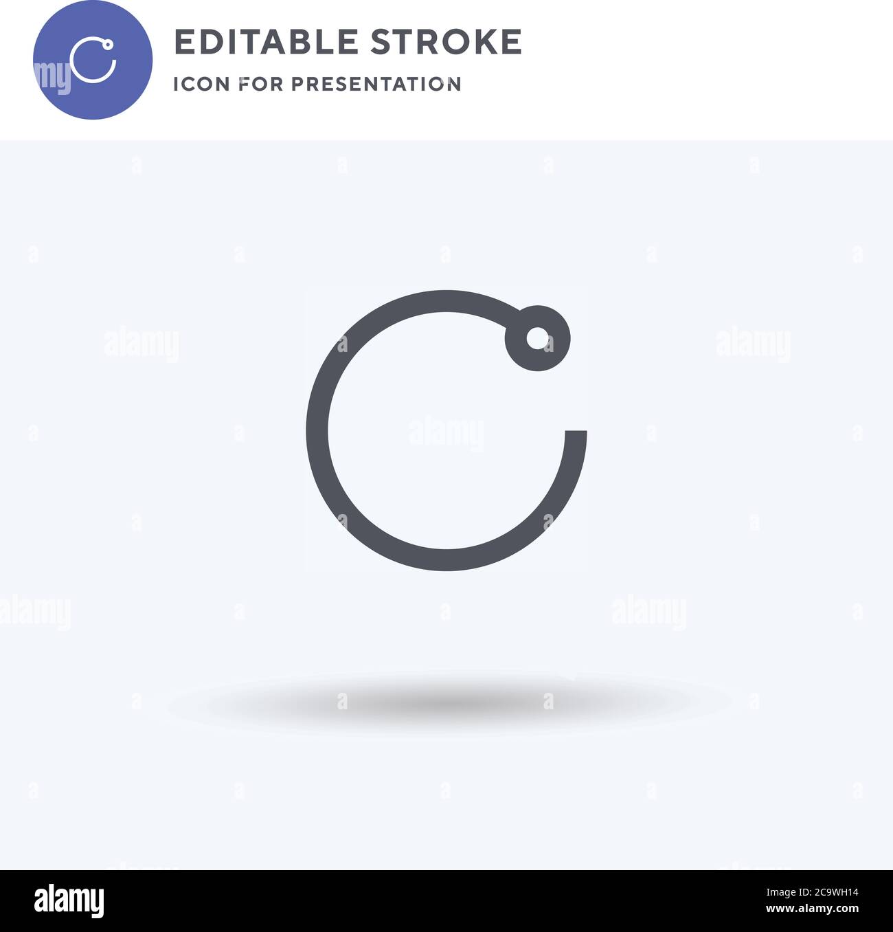 Rotate icon vector, filled flat sign, solid pictogram isolated on white ...