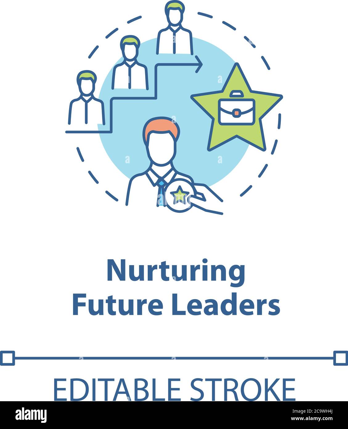 Nurturing future leaders concept icon. Education for career growth ...