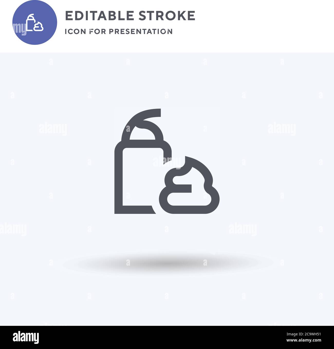 Shaving Foam icon vector, filled flat sign, solid pictogram isolated on ...