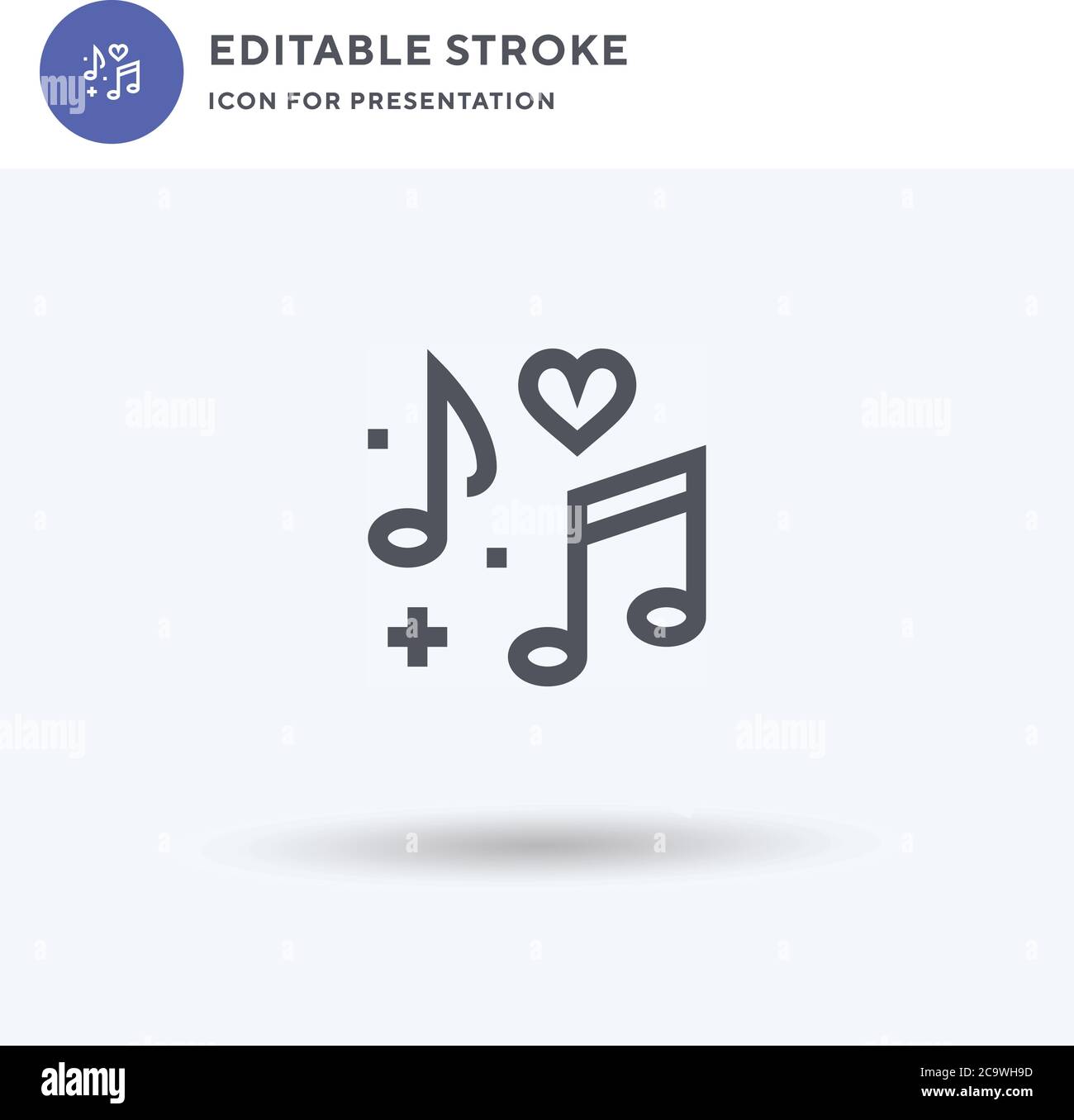 Ballad icon vector, filled flat sign, solid pictogram isolated on white ...