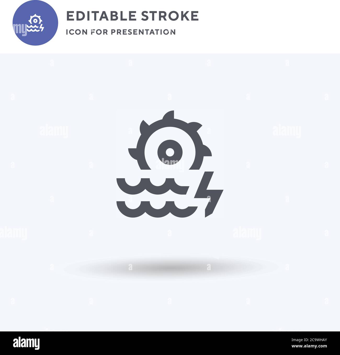 Hydro Power icon vector, filled flat sign, solid pictogram isolated on ...