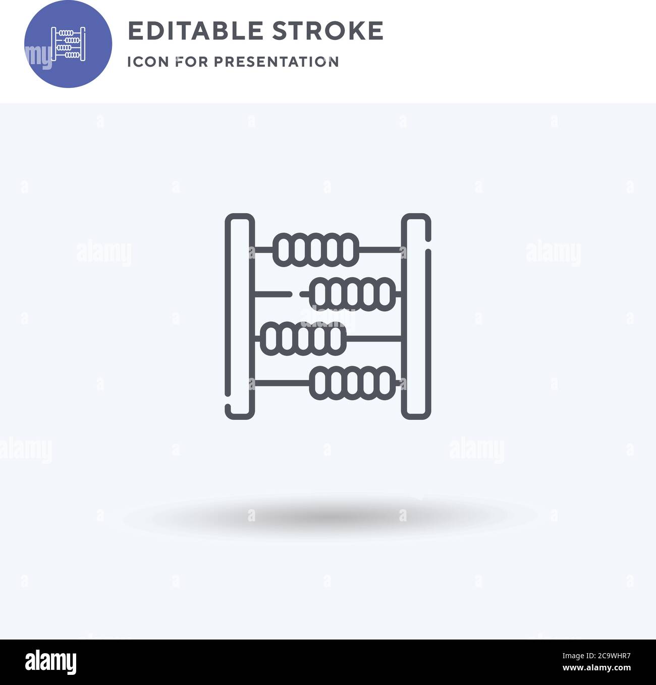 Abacus icon vector, filled flat sign, solid pictogram isolated on white ...