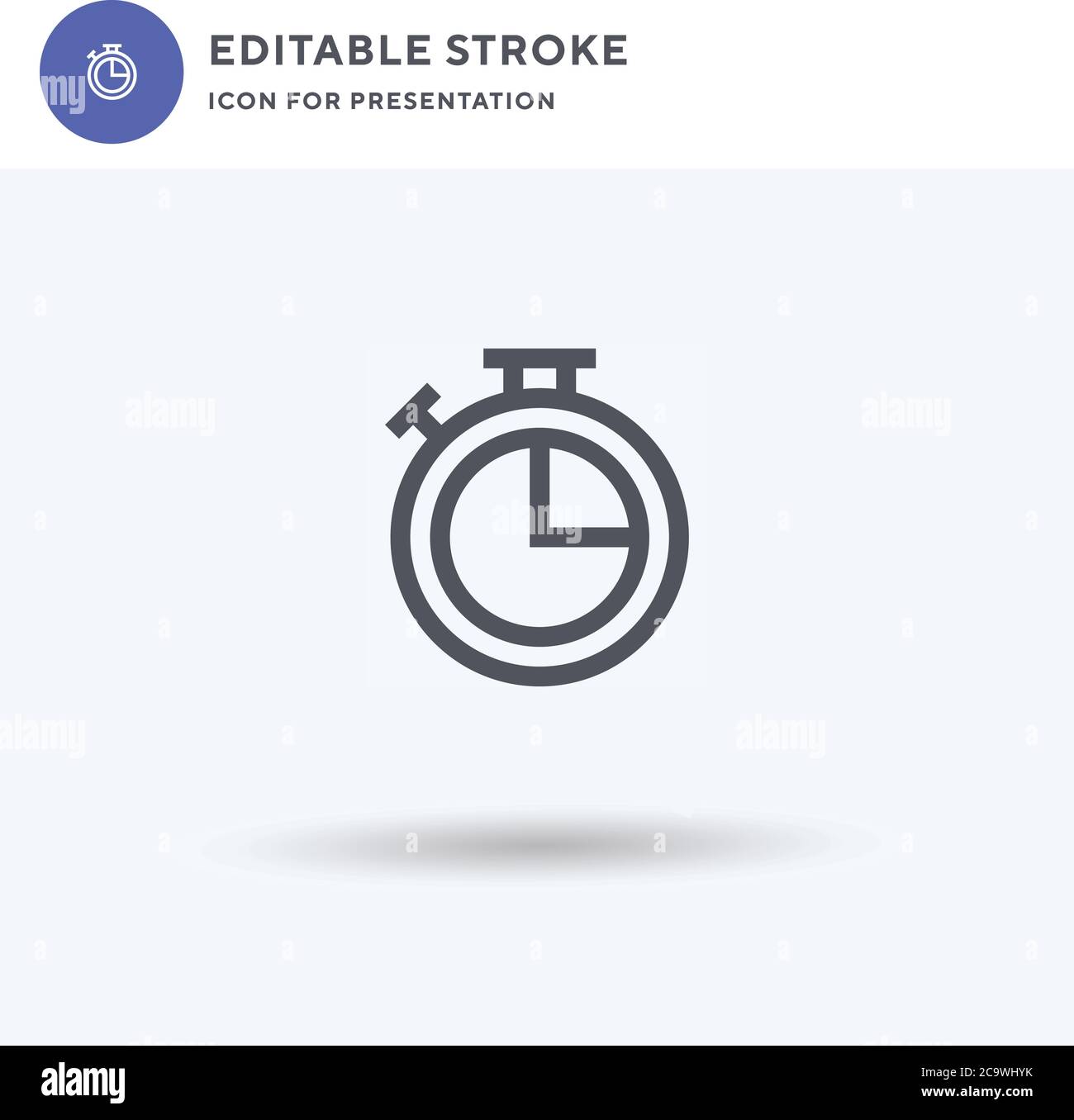 Chronometer icon vector, filled flat sign, solid pictogram isolated on ...