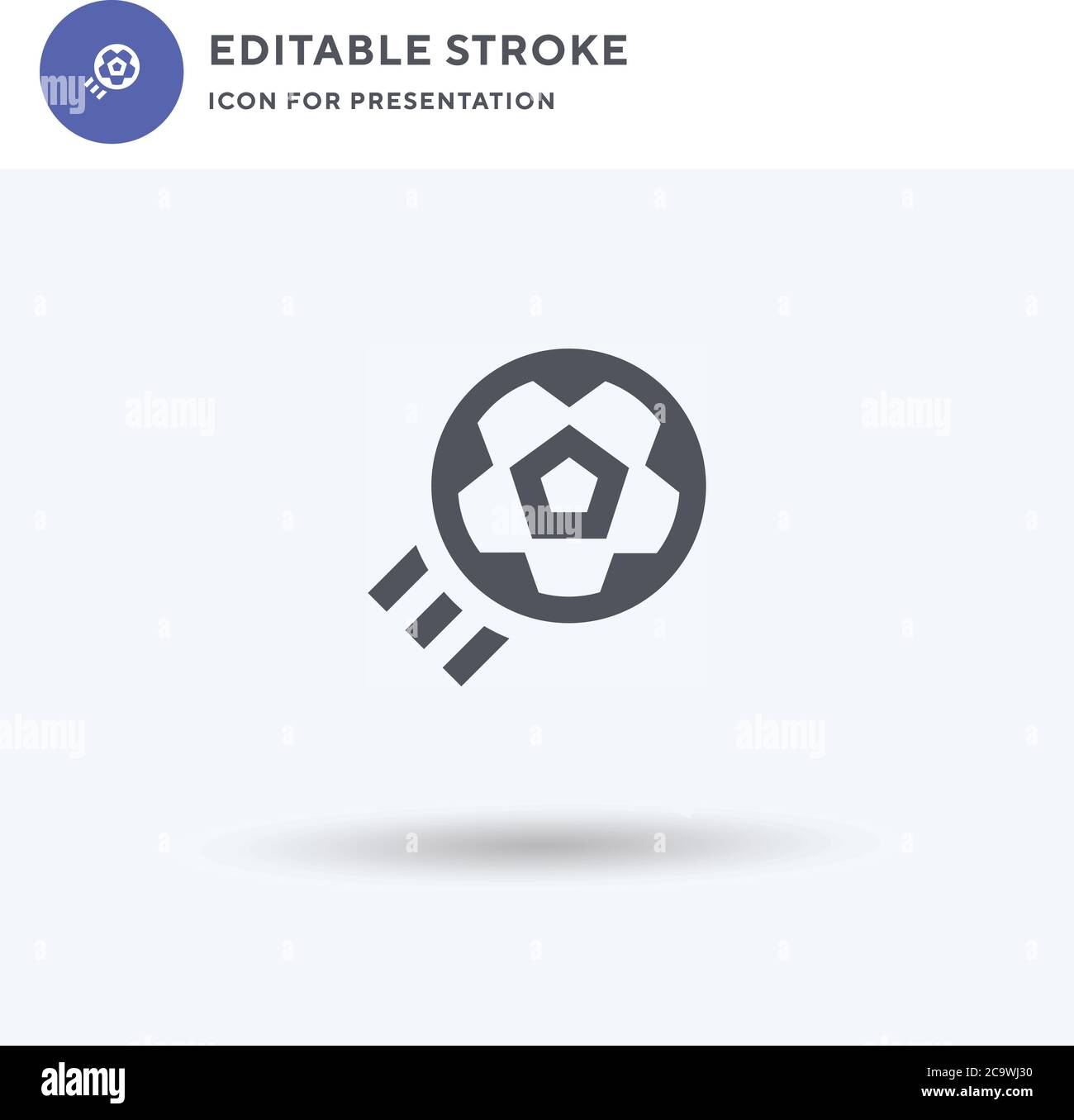 Football icon vector, filled flat sign, solid pictogram isolated on ...