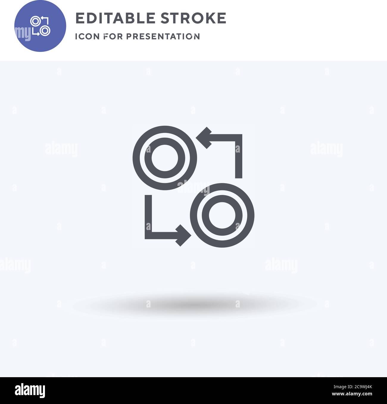 Exchange icon vector, filled flat sign, solid pictogram isolated on ...