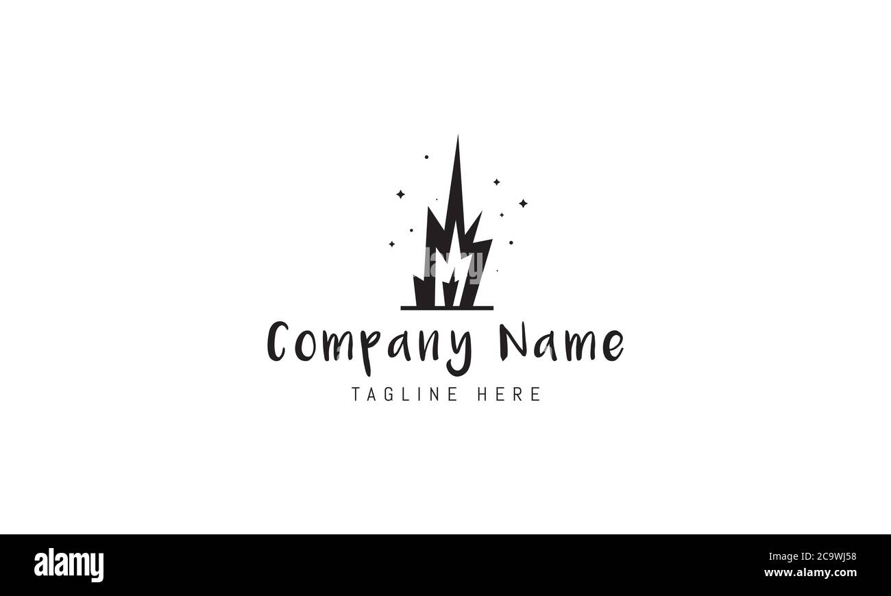 Vector logo on which an abstract image of an explosion in a childish ...