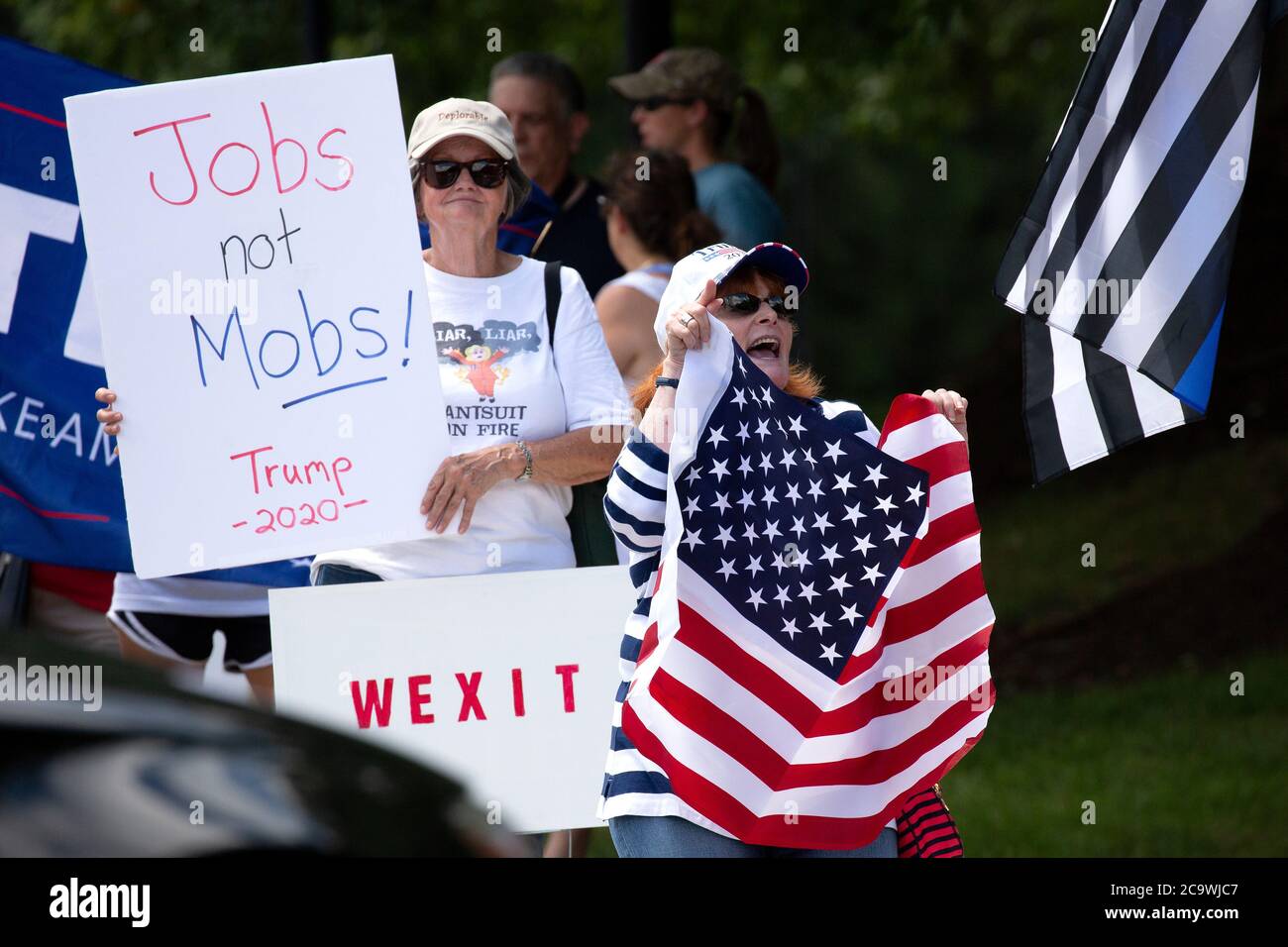 Sterling, Virginia, USA. 02nd Aug, 2020. Supporters of United States ...