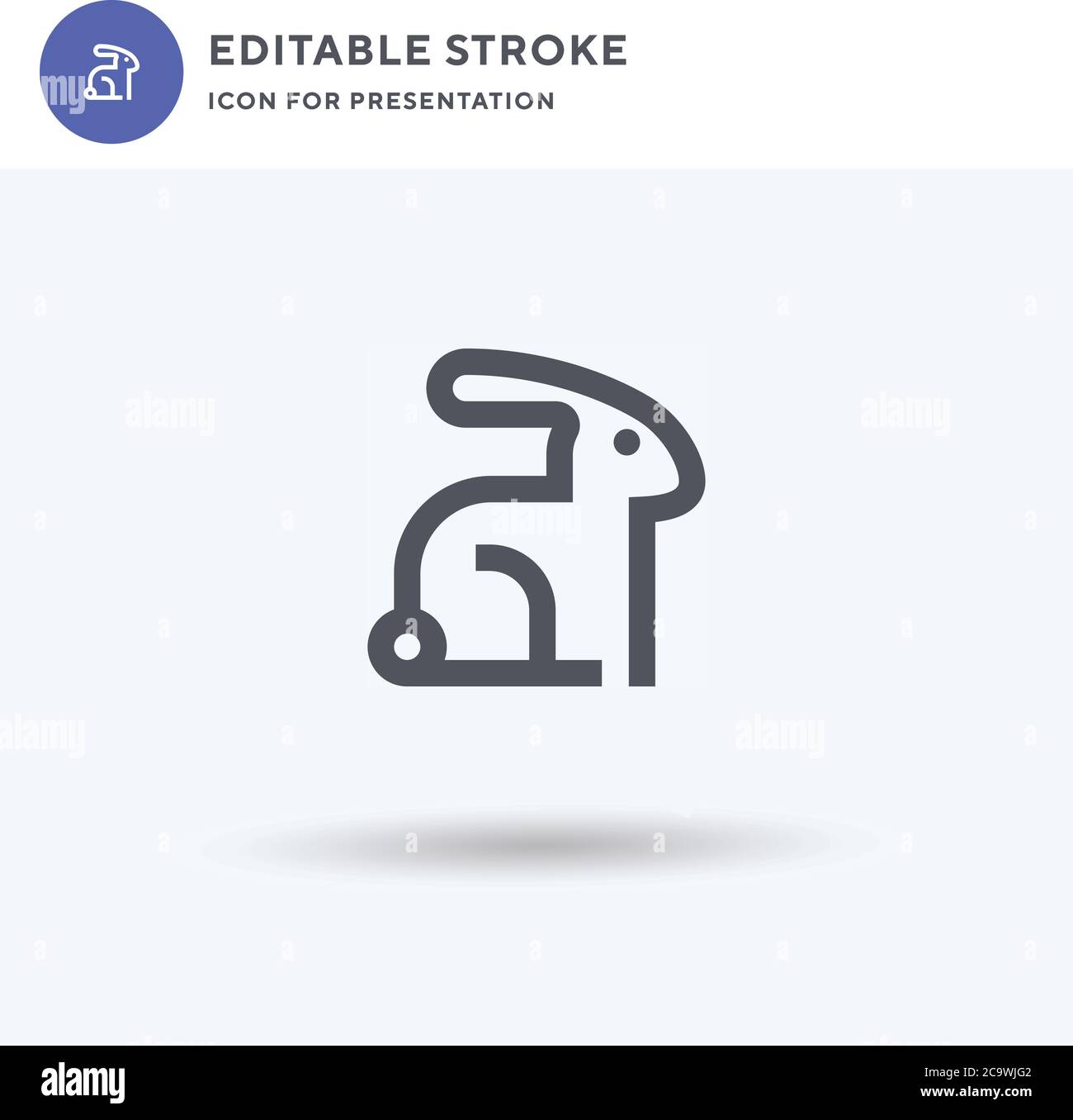 Hare icon vector, filled flat sign, solid pictogram isolated on white ...