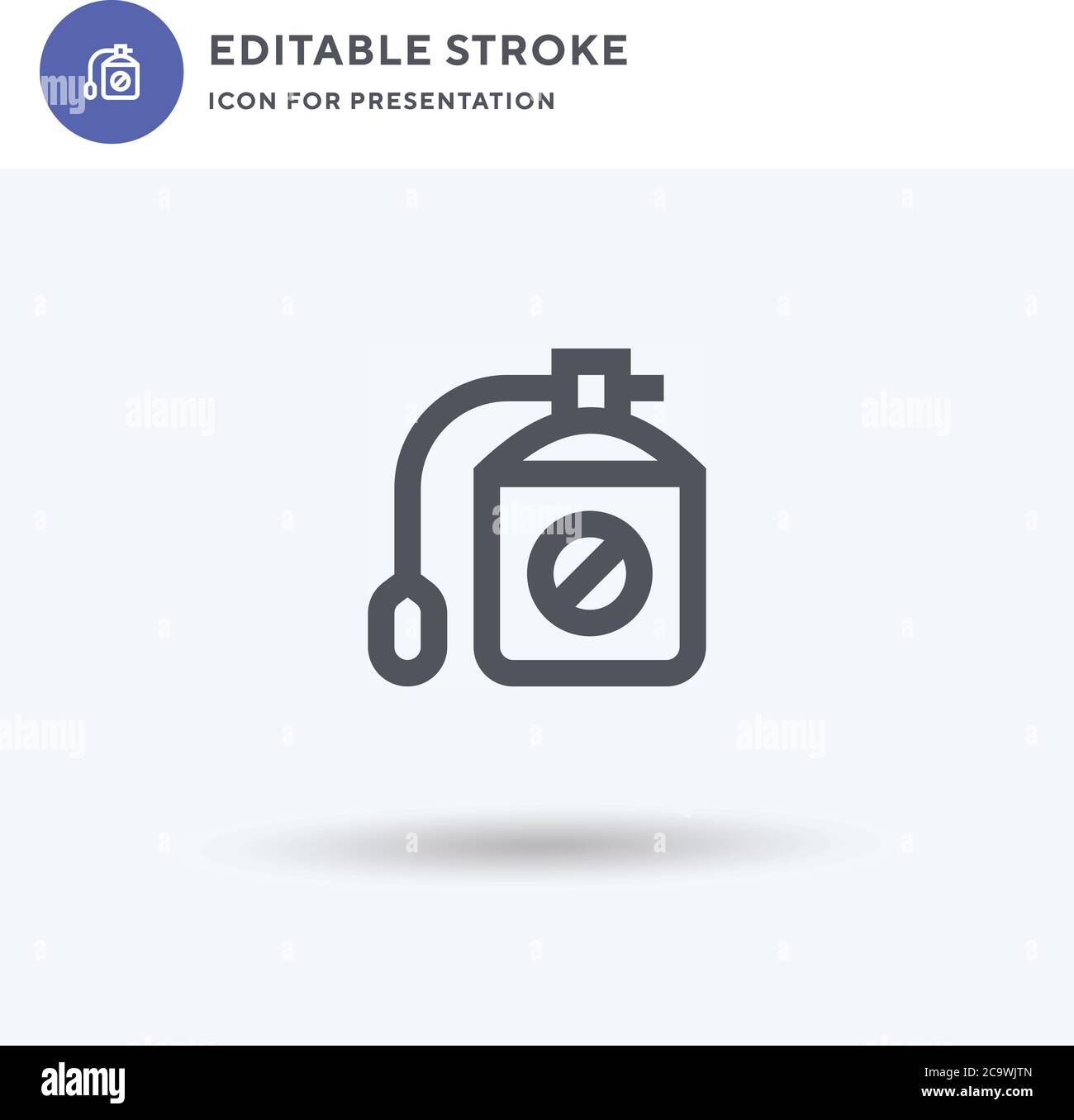 Spray icon vector, filled flat sign, solid pictogram isolated on white ...
