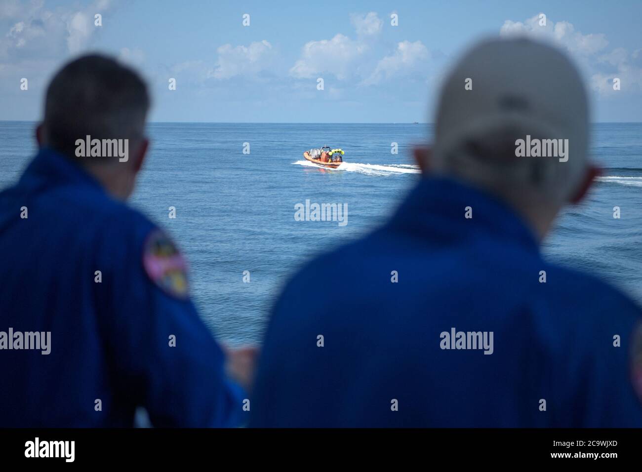 NASA astronaut and Crew Recovery Chief Shane Kimbrough, left, and NASA ...