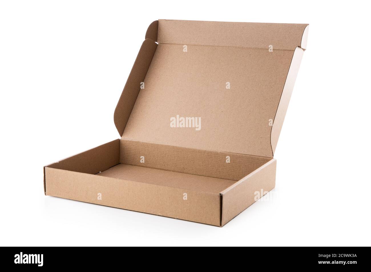 Opened paper box. Delivery package Stock Photo - Alamy