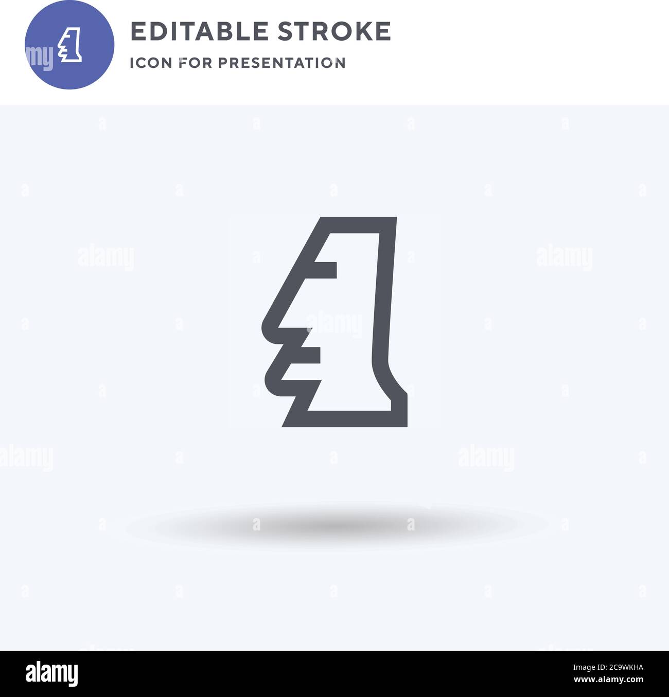 Moai icon vector, filled flat sign, solid pictogram isolated on white ...