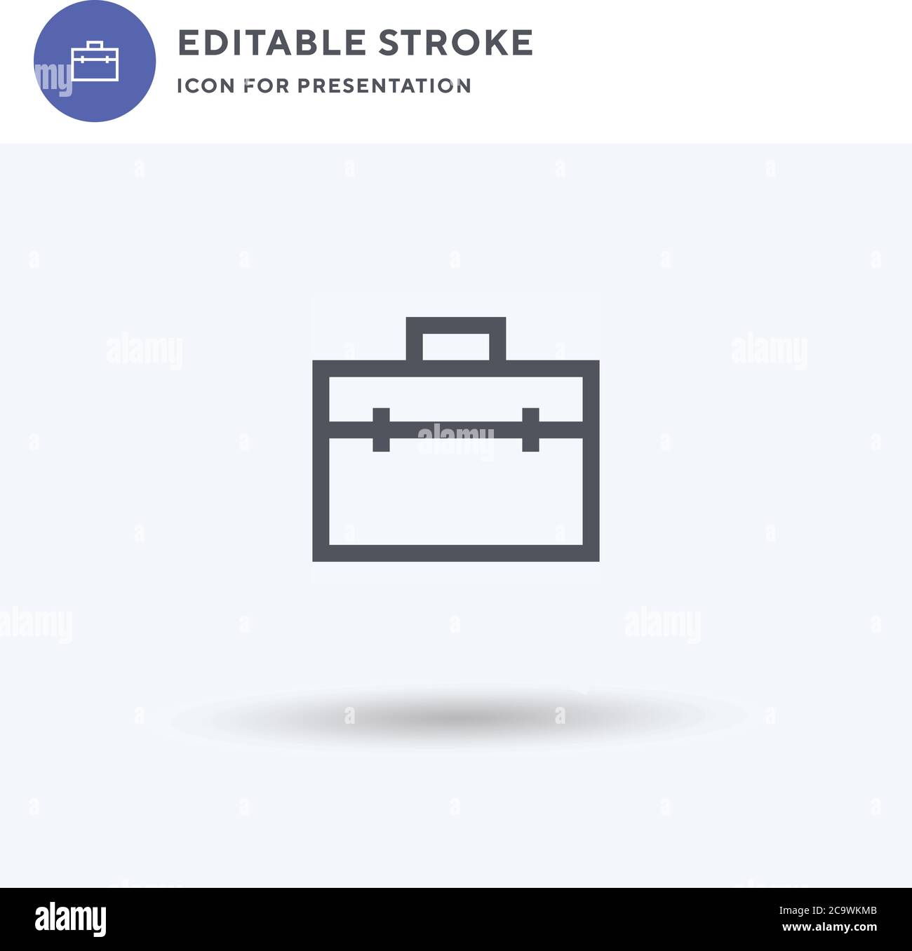 Suitcase icon vector, filled flat sign, solid pictogram isolated on ...