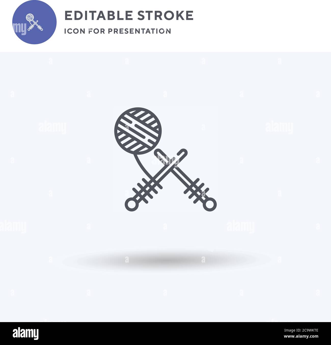 Knitting icon vector, filled flat sign, solid pictogram isolated on ...