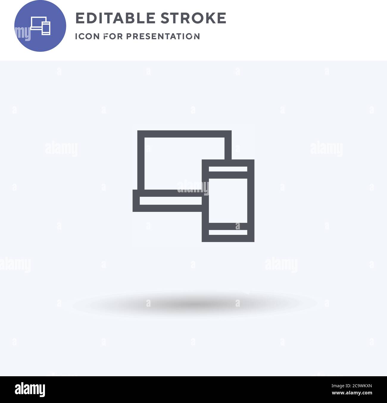 Laptop icon vector, filled flat sign, solid pictogram isolated on white ...