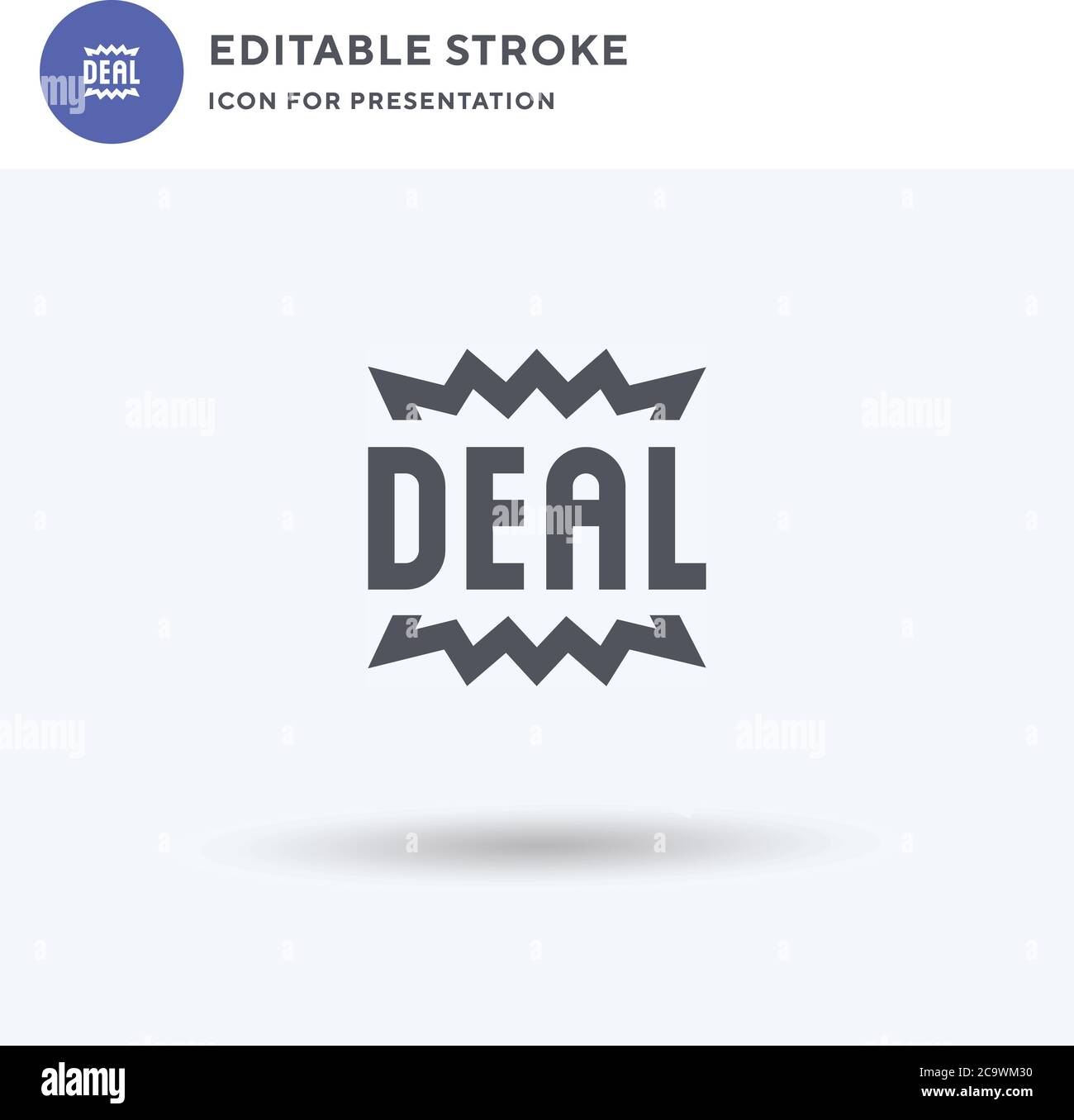 Deal icon vector, filled flat sign, solid pictogram isolated on white ...