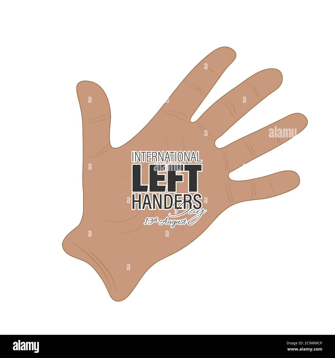 Vector Illustration of International lefthanders Day. August 13. Happy ...