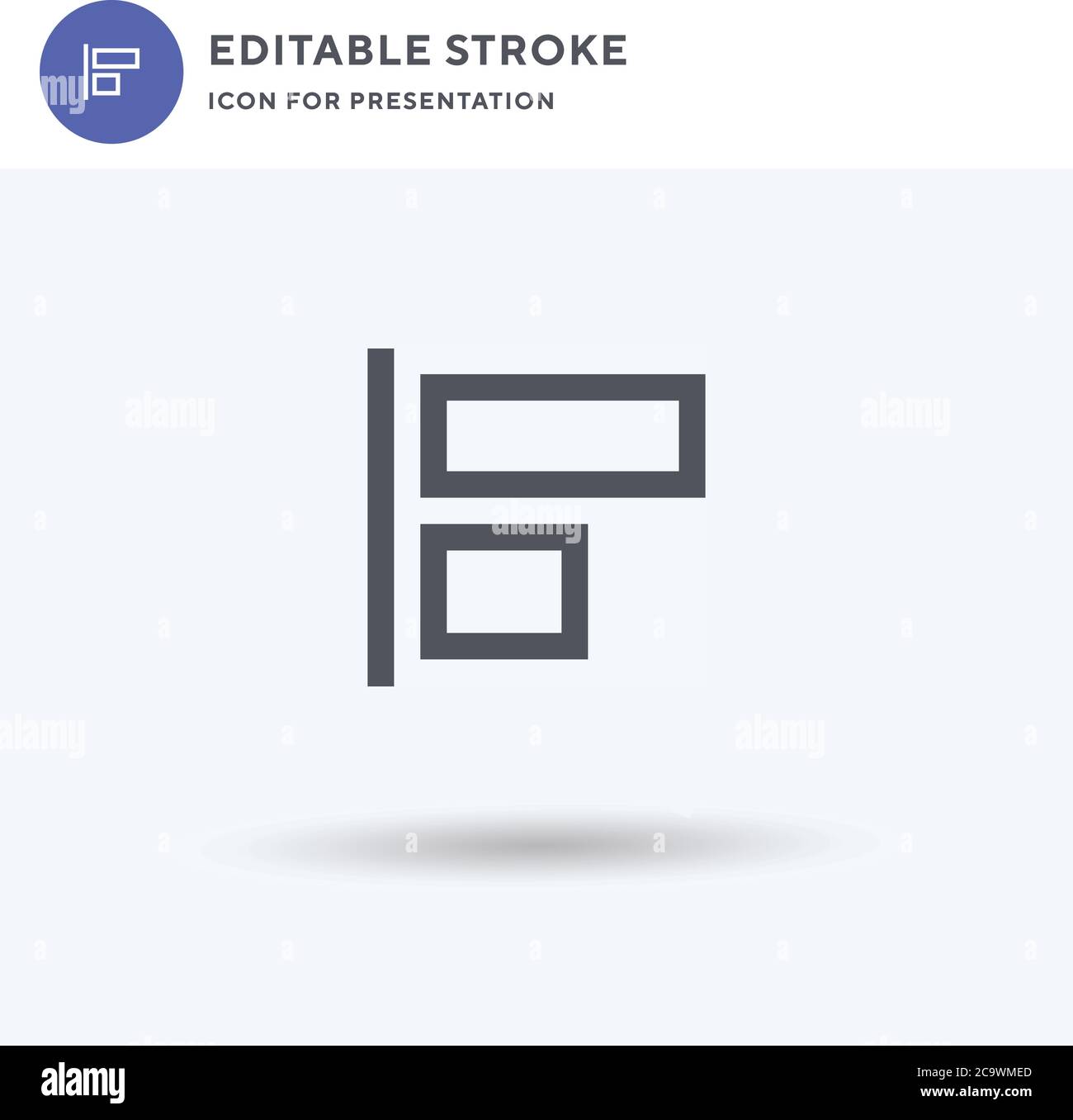 Alignment icon vector, filled flat sign, solid pictogram isolated on ...