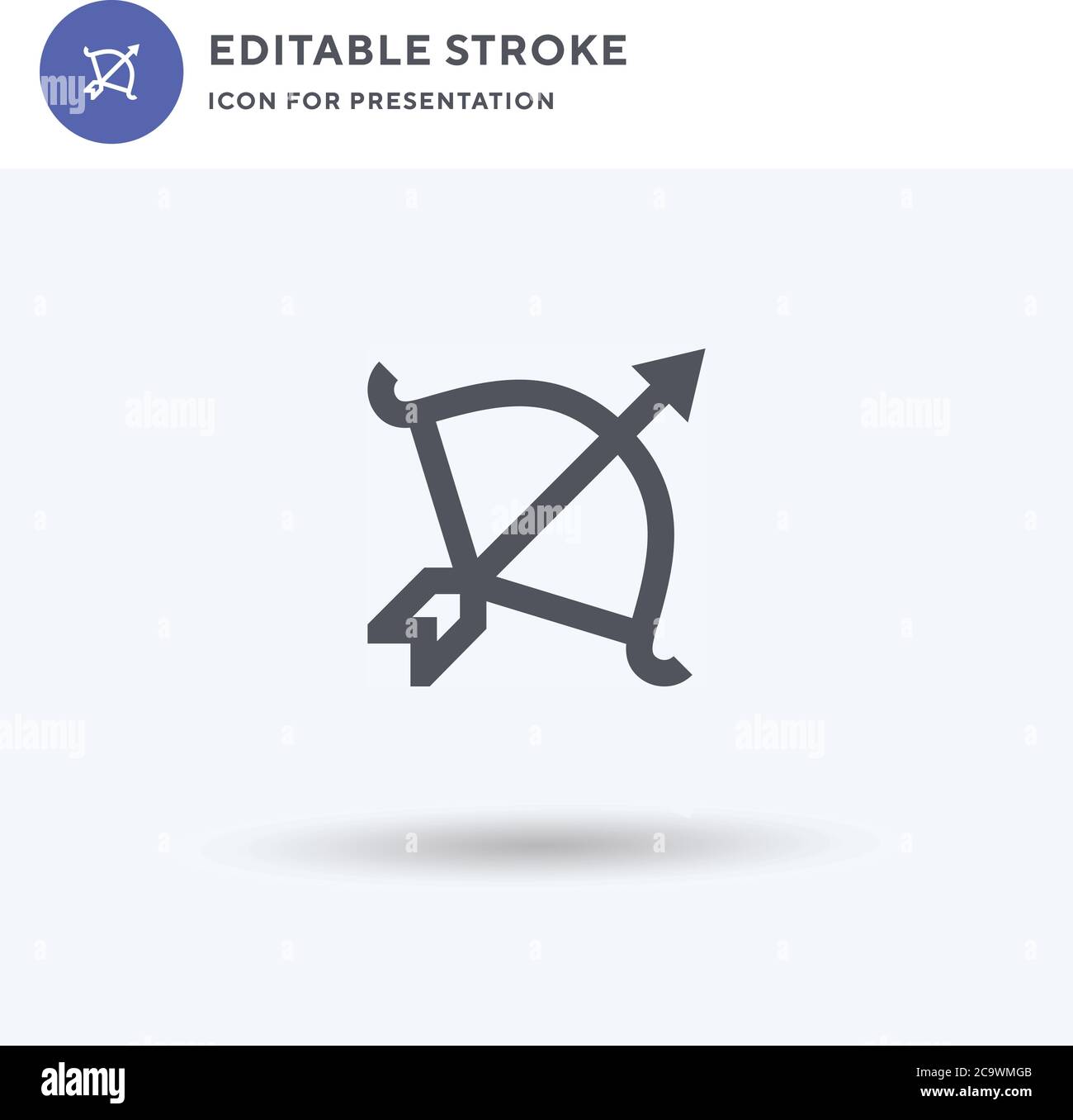 Bow icon vector, filled flat sign, solid pictogram isolated on white ...