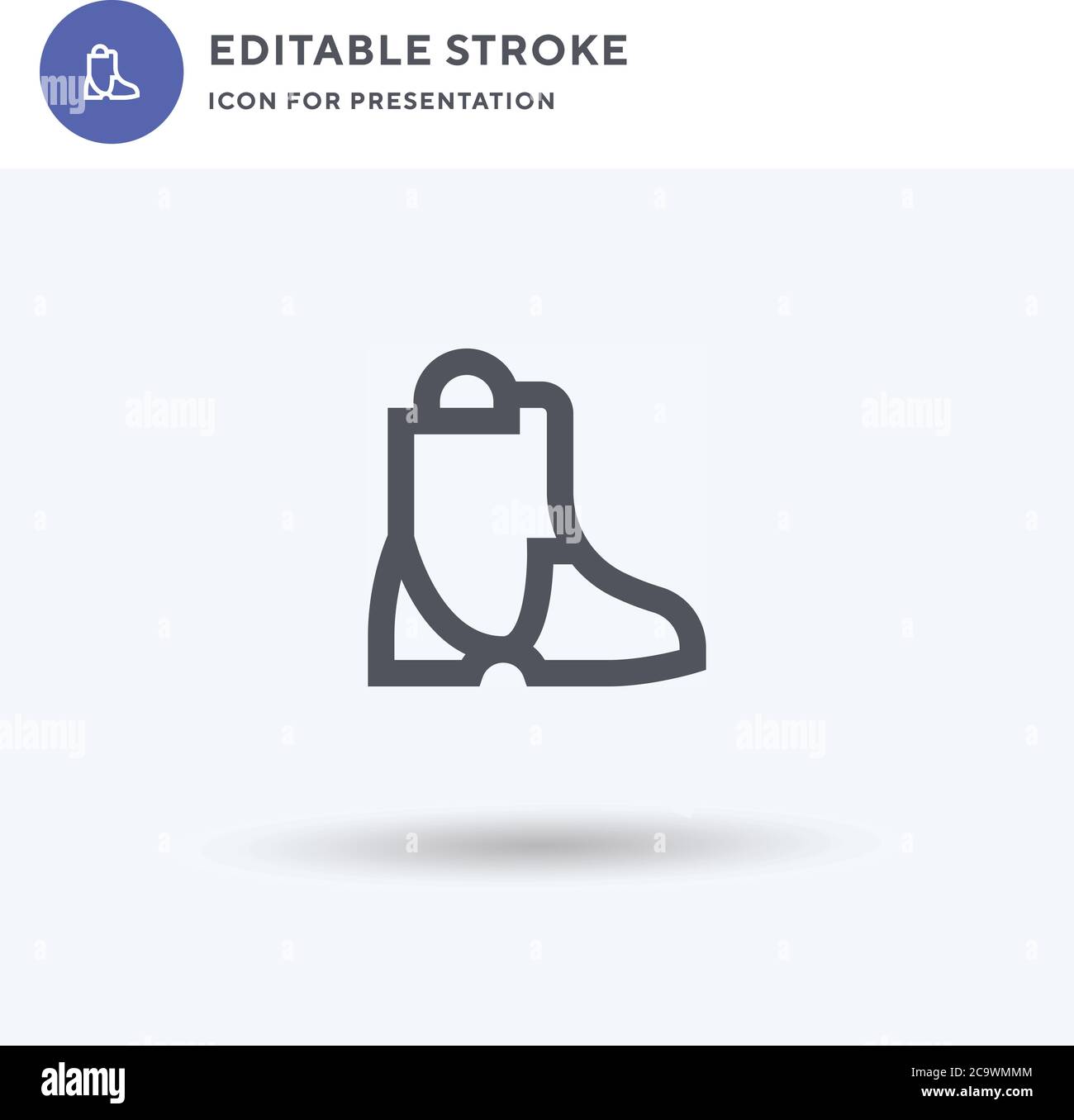 Boots icon vector, filled flat sign, solid pictogram isolated on white ...