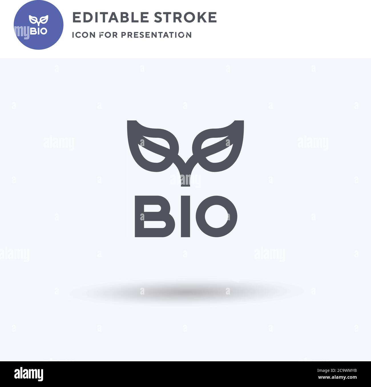 Bio icon vector, filled flat sign, solid pictogram isolated on white ...