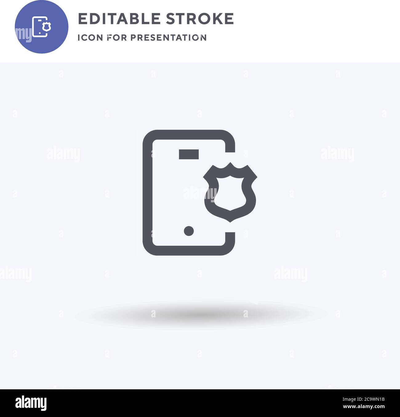 Police Call icon vector, filled flat sign, solid pictogram isolated on ...