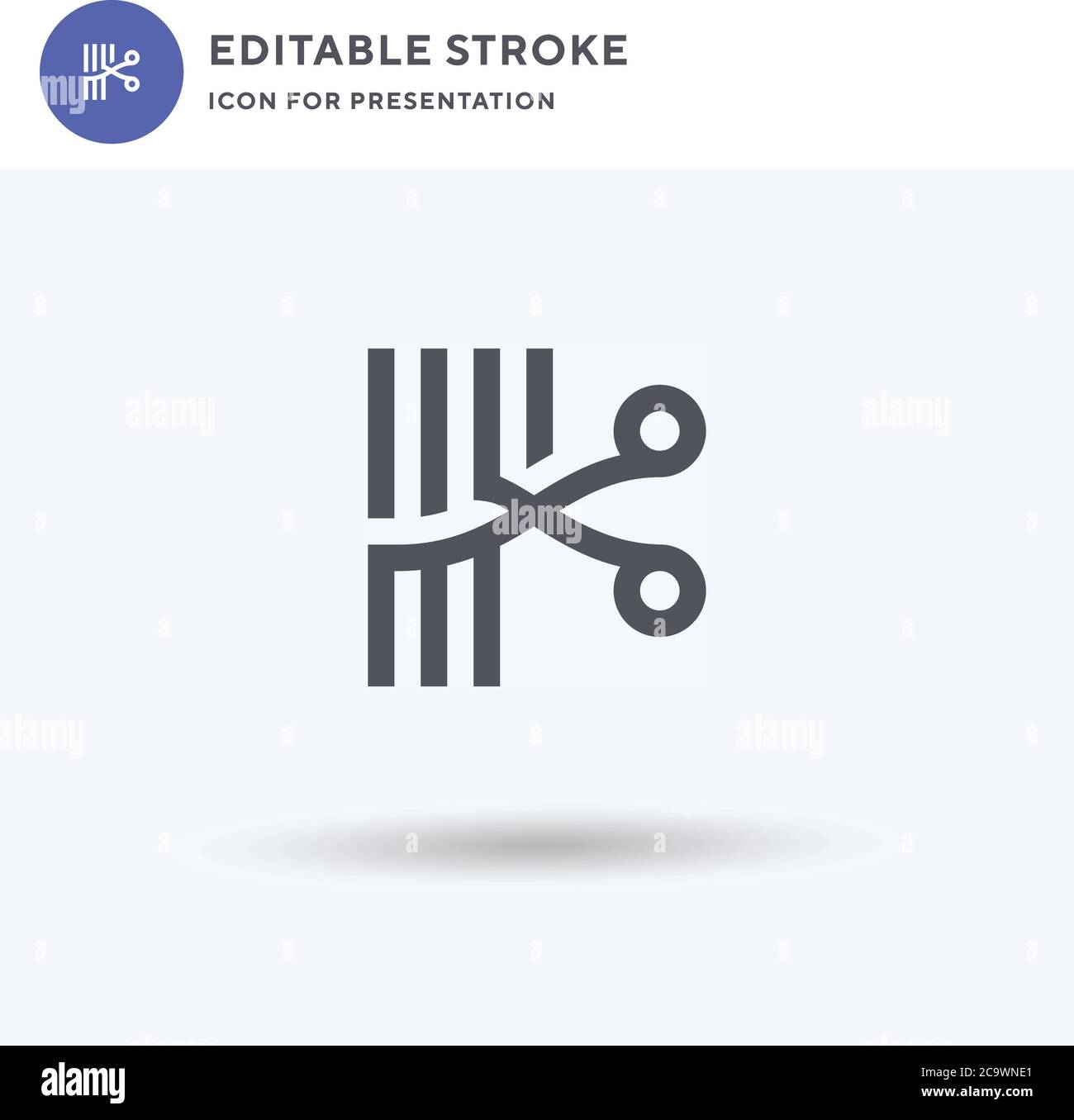 Haircut icon vector, filled flat sign, solid pictogram isolated on ...