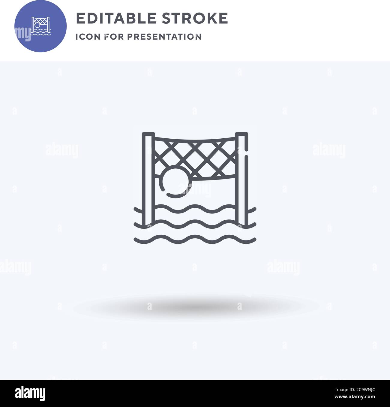 Water Volleyball icon vector, filled flat sign, solid pictogram ...