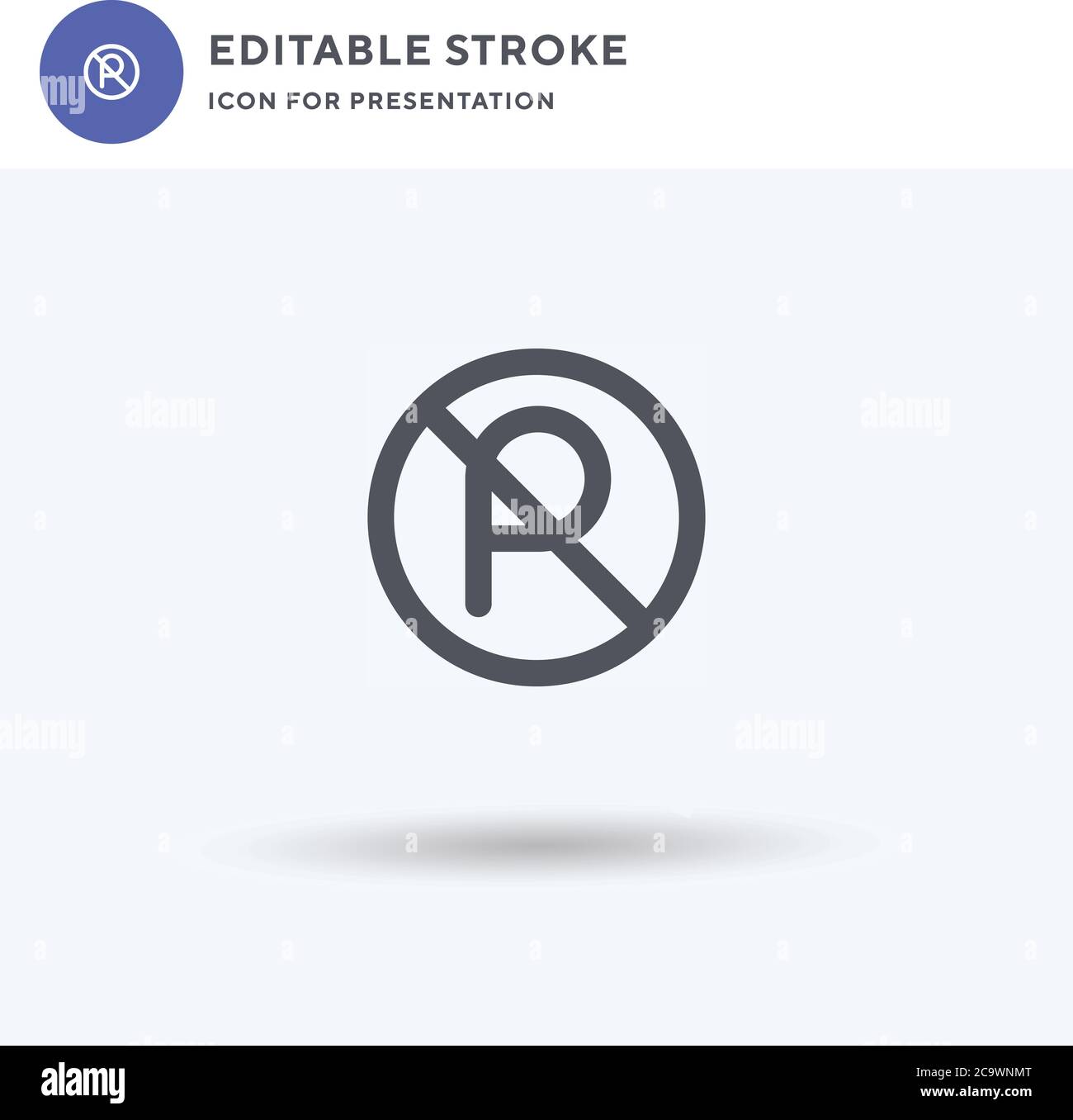 No Parking icon vector, filled flat sign, solid pictogram isolated on ...