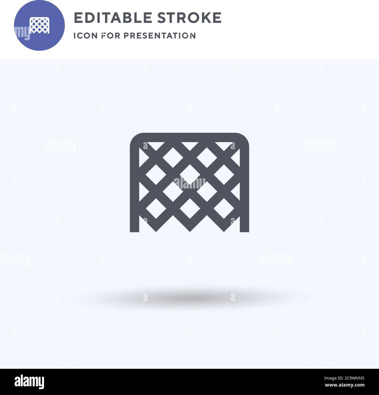 Football Goal icon vector, filled flat sign, solid pictogram isolated ...