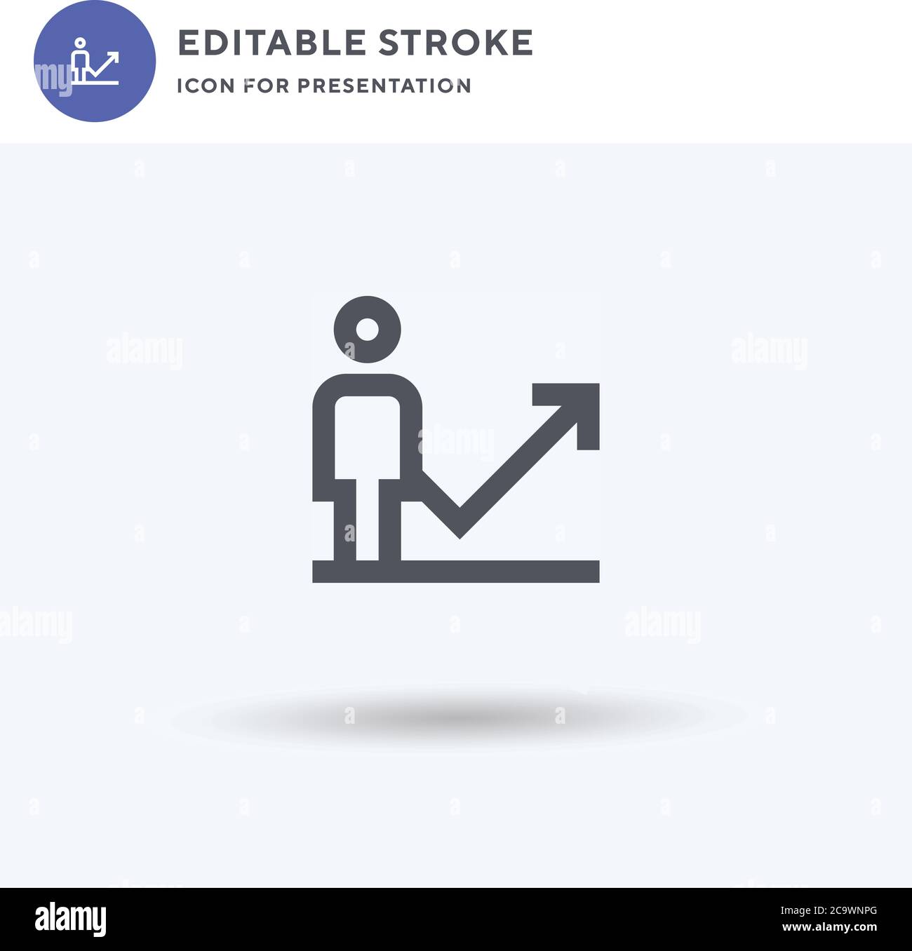 Growth icon vector, filled flat sign, solid pictogram isolated on white ...