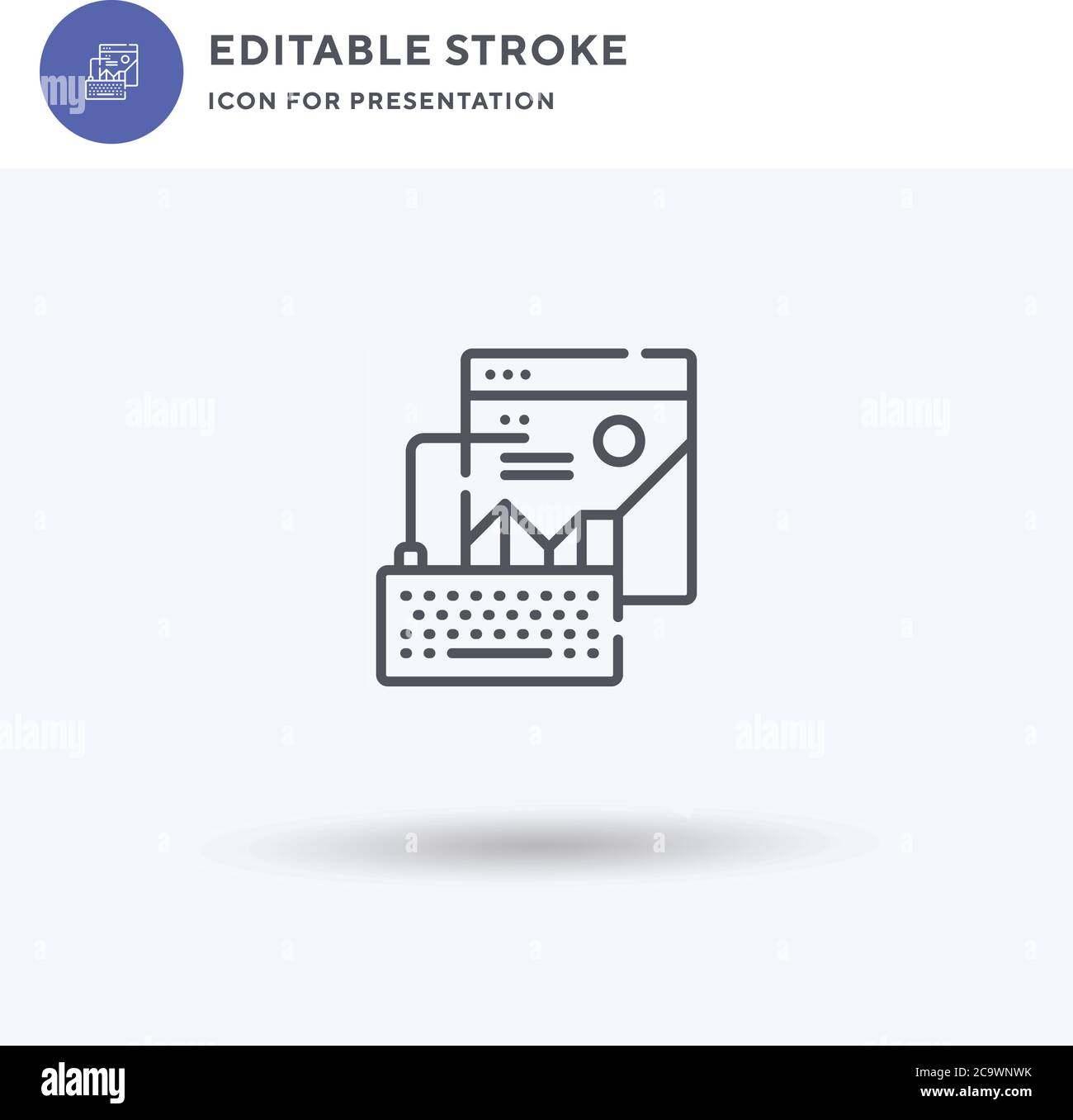 Keyboard icon vector, filled flat sign, solid pictogram isolated on ...