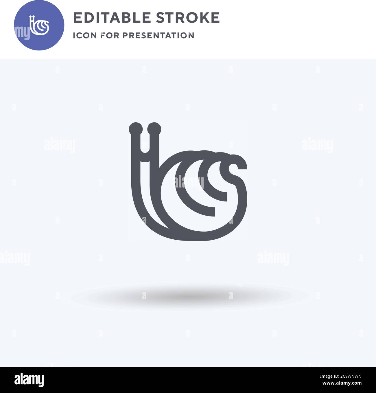 Snail icon vector, filled flat sign, solid pictogram isolated on white ...
