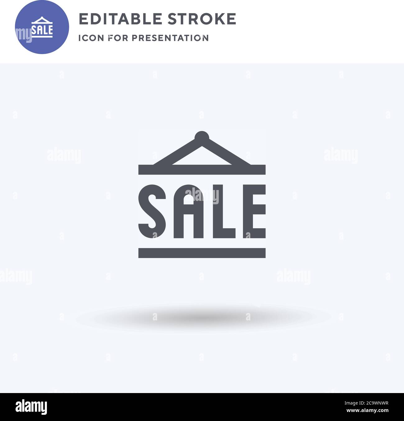 Sale icon vector, filled flat sign, solid pictogram isolated on white ...