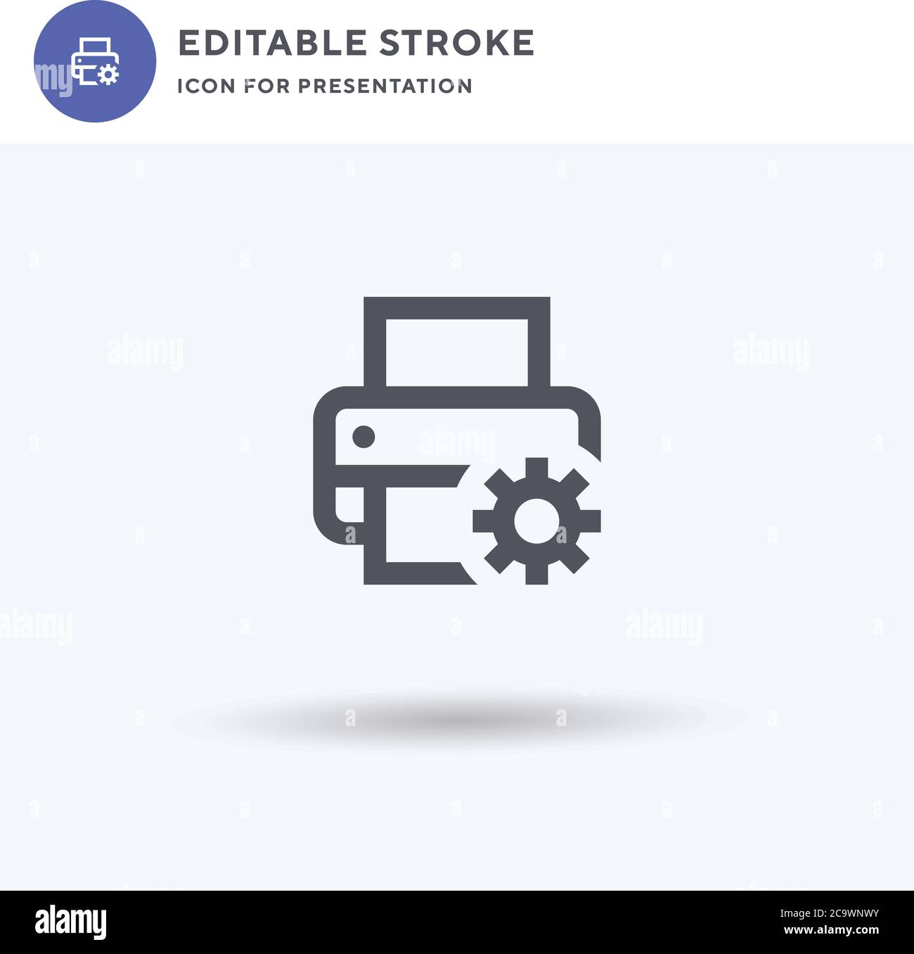 Setting icon vector, filled flat sign, solid pictogram isolated on ...