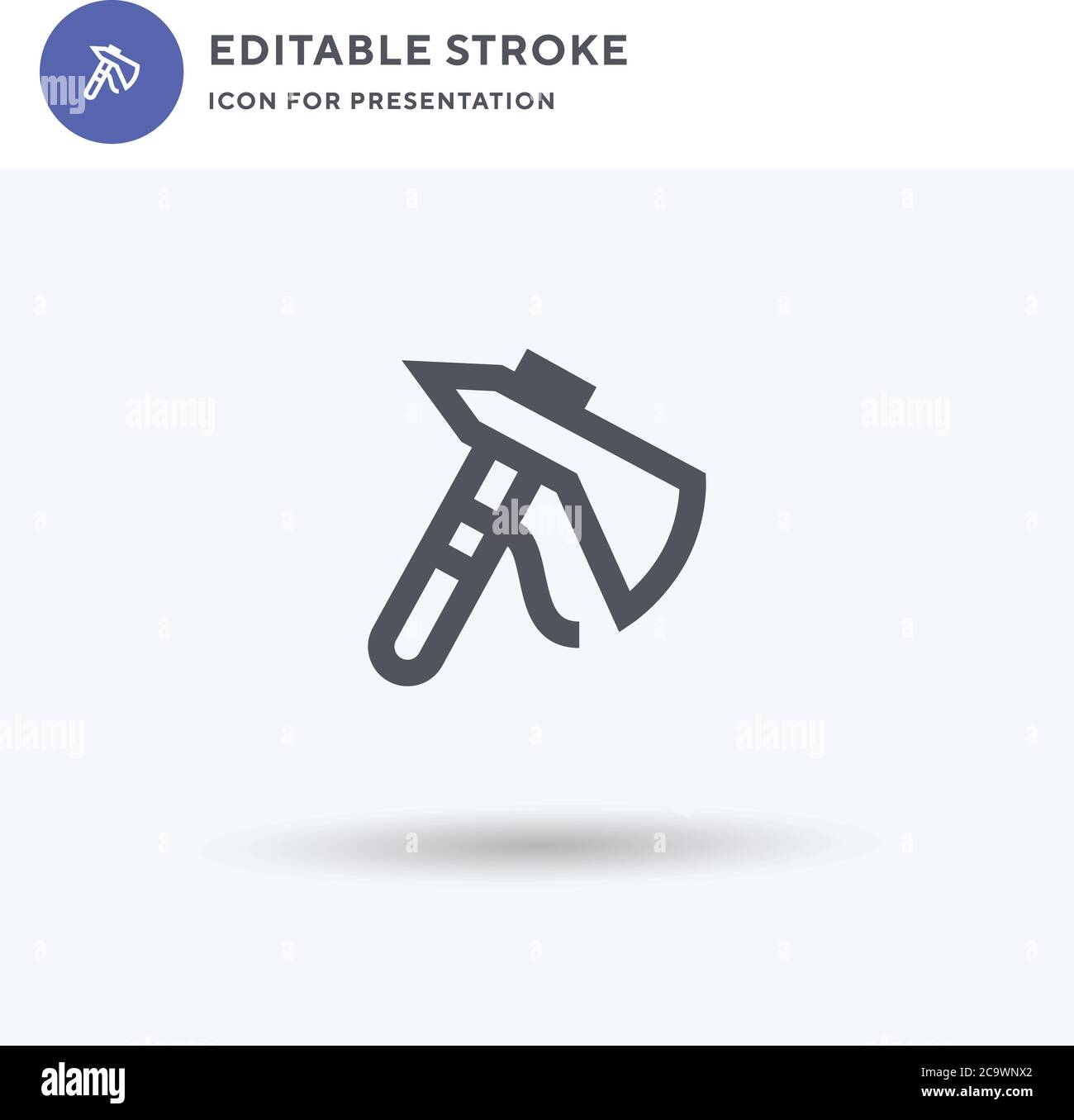 Tomahawk icon vector, filled flat sign, solid pictogram isolated on ...