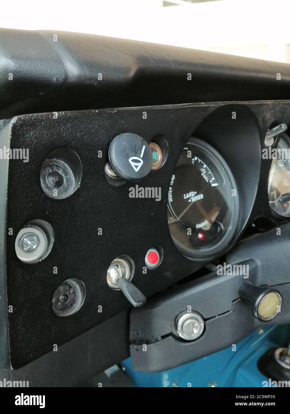 Legacy Land Rover Defender model exhibited in a Land Rover showroom ...