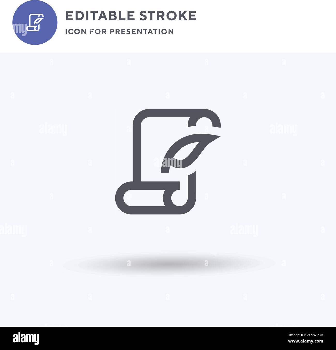 Scroll icon vector, filled flat sign, solid pictogram isolated on white ...