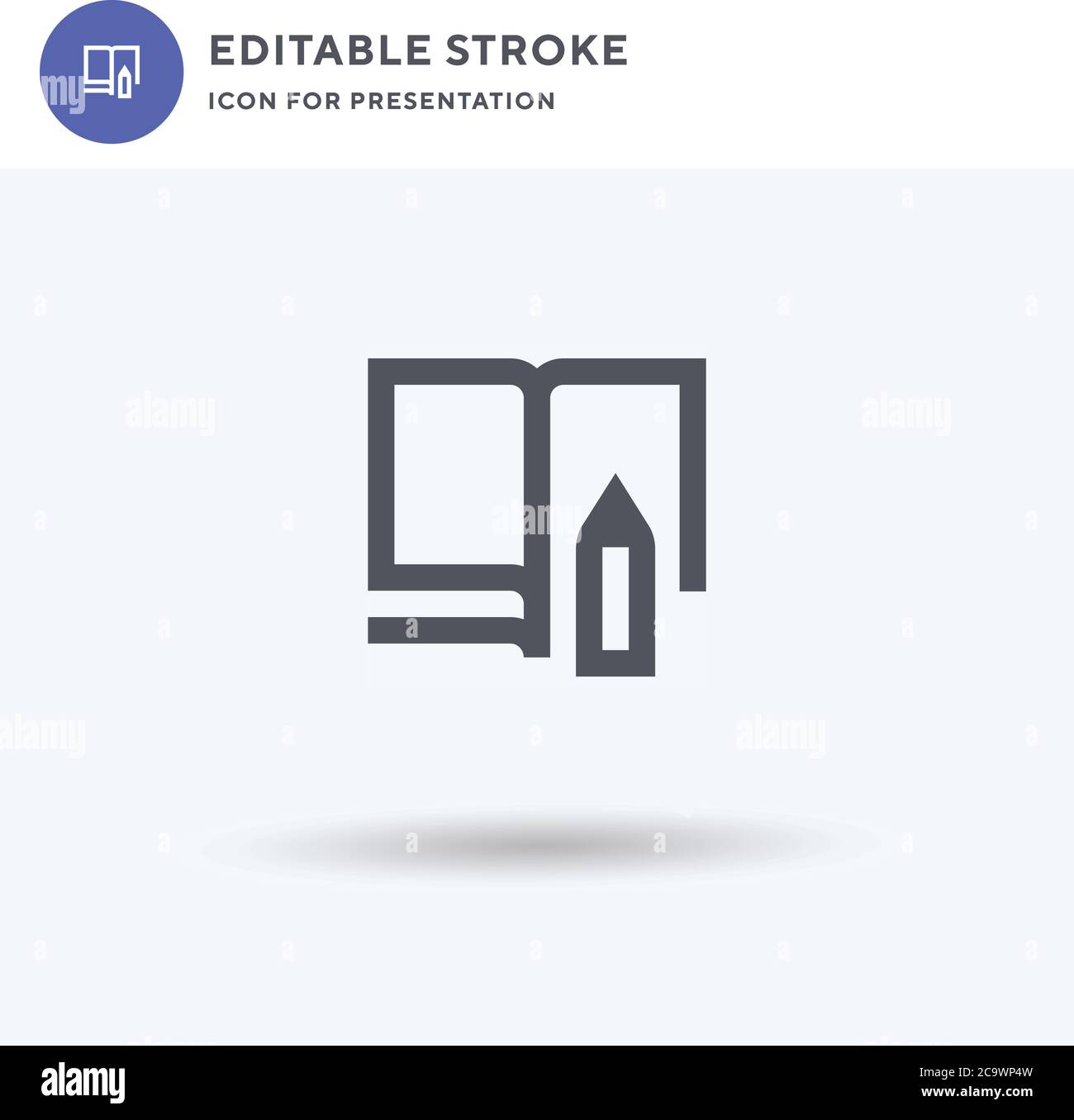 Journal icon vector, filled flat sign, solid pictogram isolated on ...