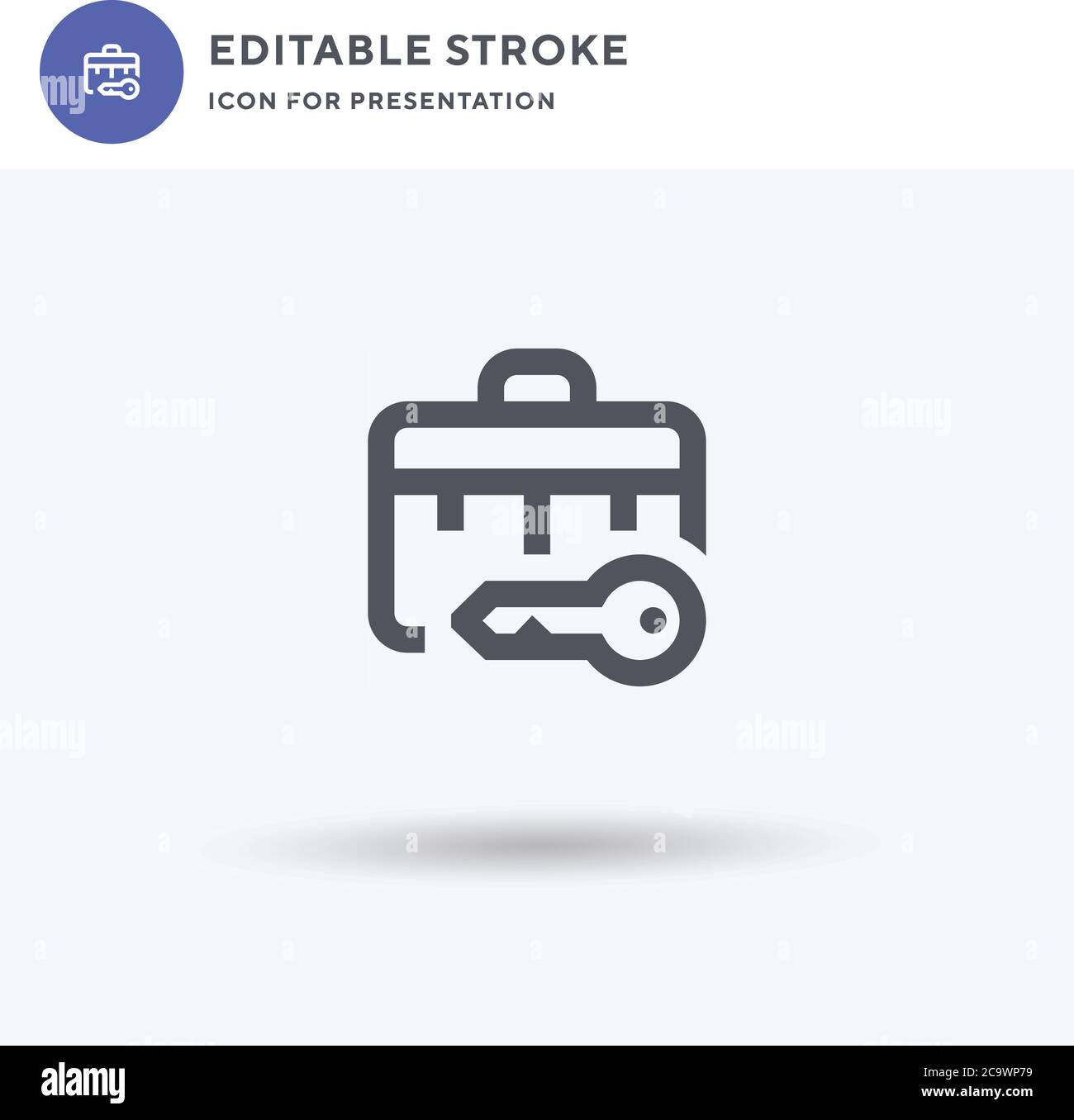 Key icon vector, filled flat sign, solid pictogram isolated on white ...