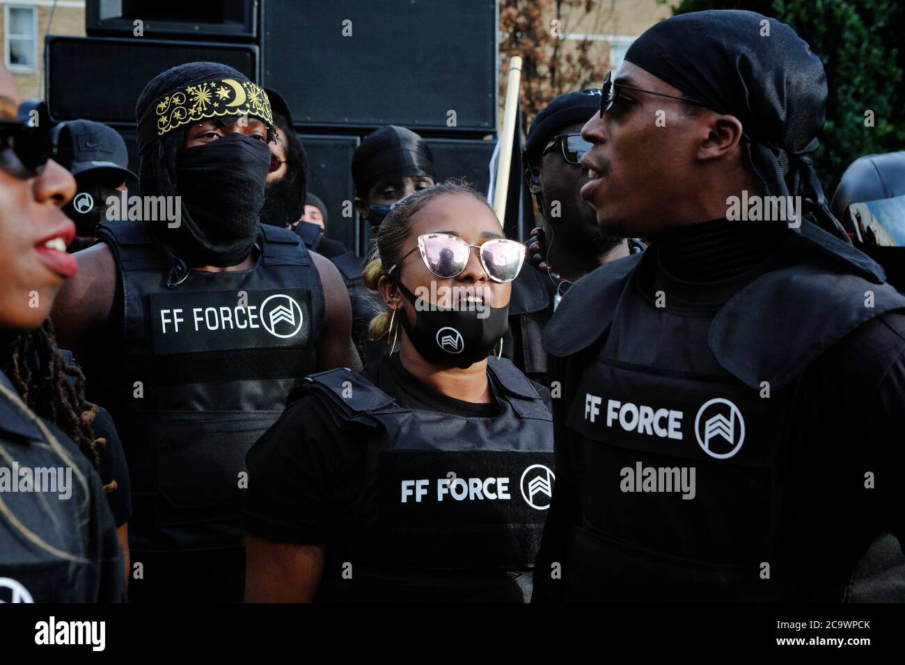 London (UK), 1 August, 2020: Members of FF Force AKA Forever Family ...