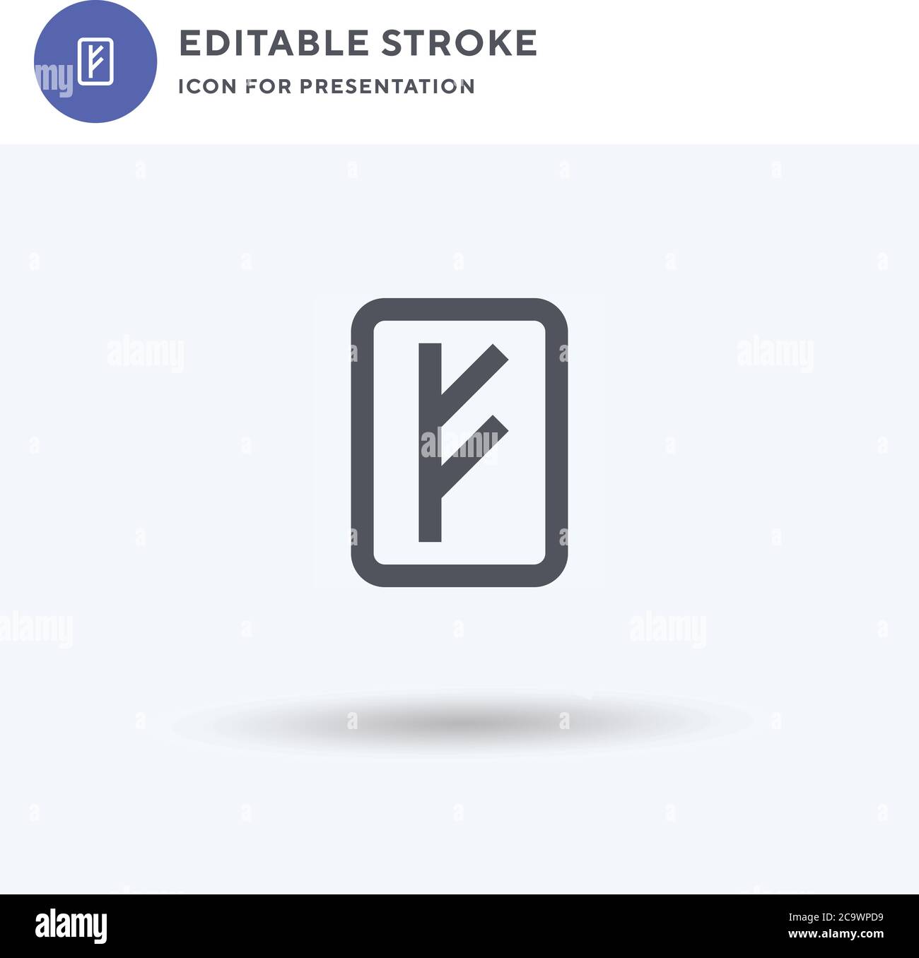 Rune icon vector, filled flat sign, solid pictogram isolated on white ...