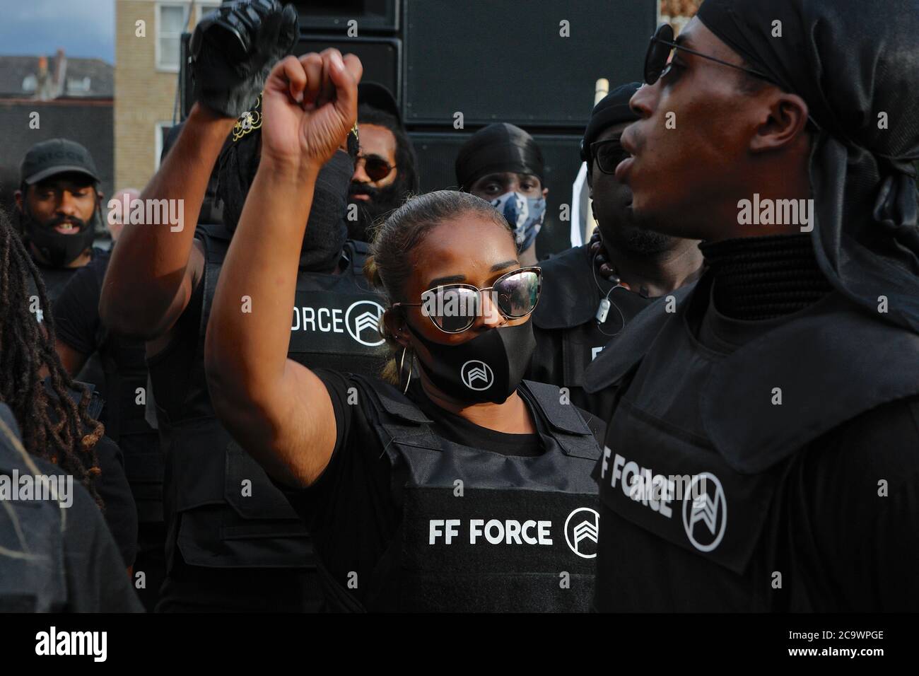 London (UK), 1 August, 2020: Members of FF Force AKA Forever Family ...