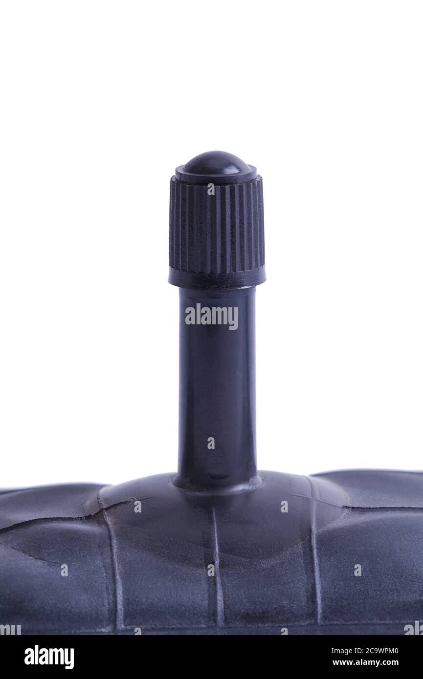 Bicycle Inner Tube Valve Close Up Cut Out Stock Photo - Alamy