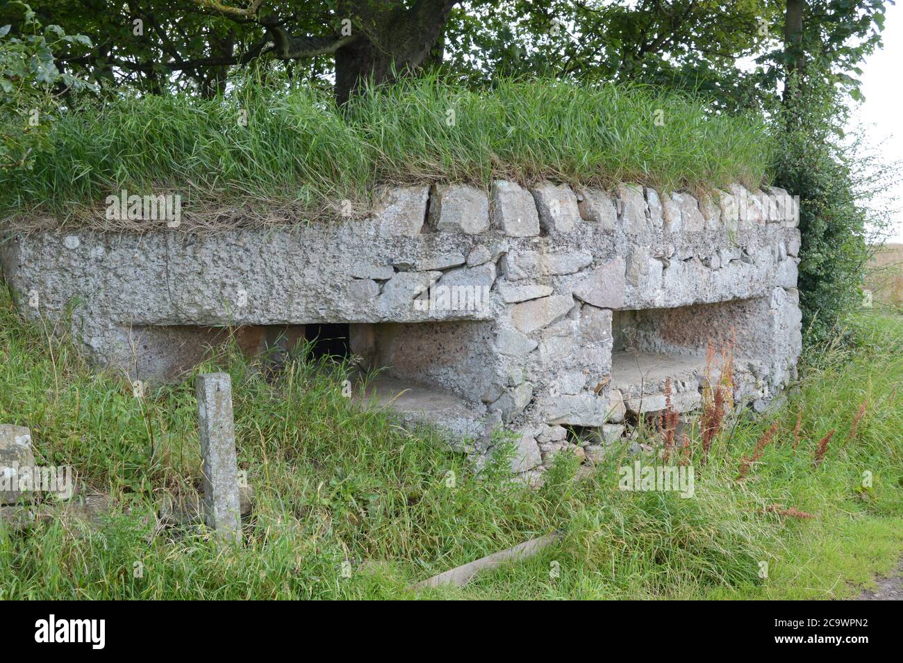 Lookout posts on edge of derelict First and Second World War military ...