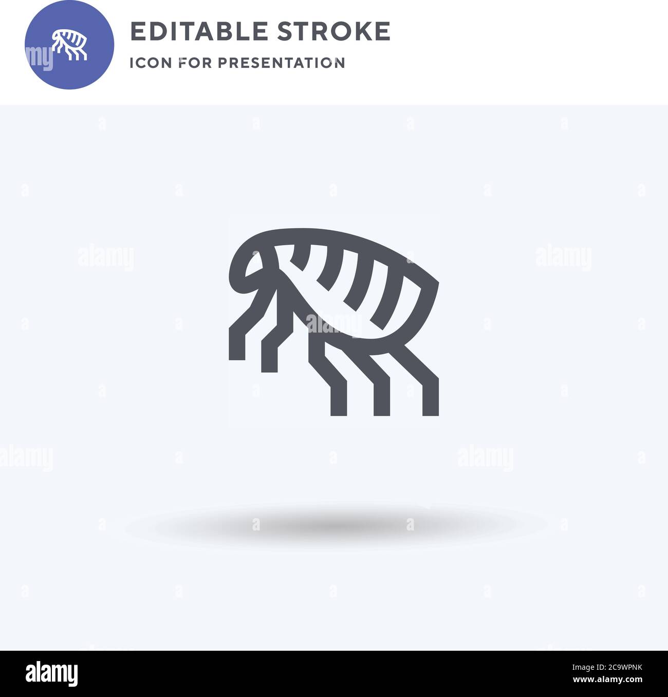 Flea icon vector, filled flat sign, solid pictogram isolated on white ...