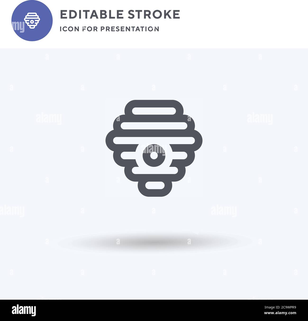 Hive icon vector, filled flat sign, solid pictogram isolated on white ...