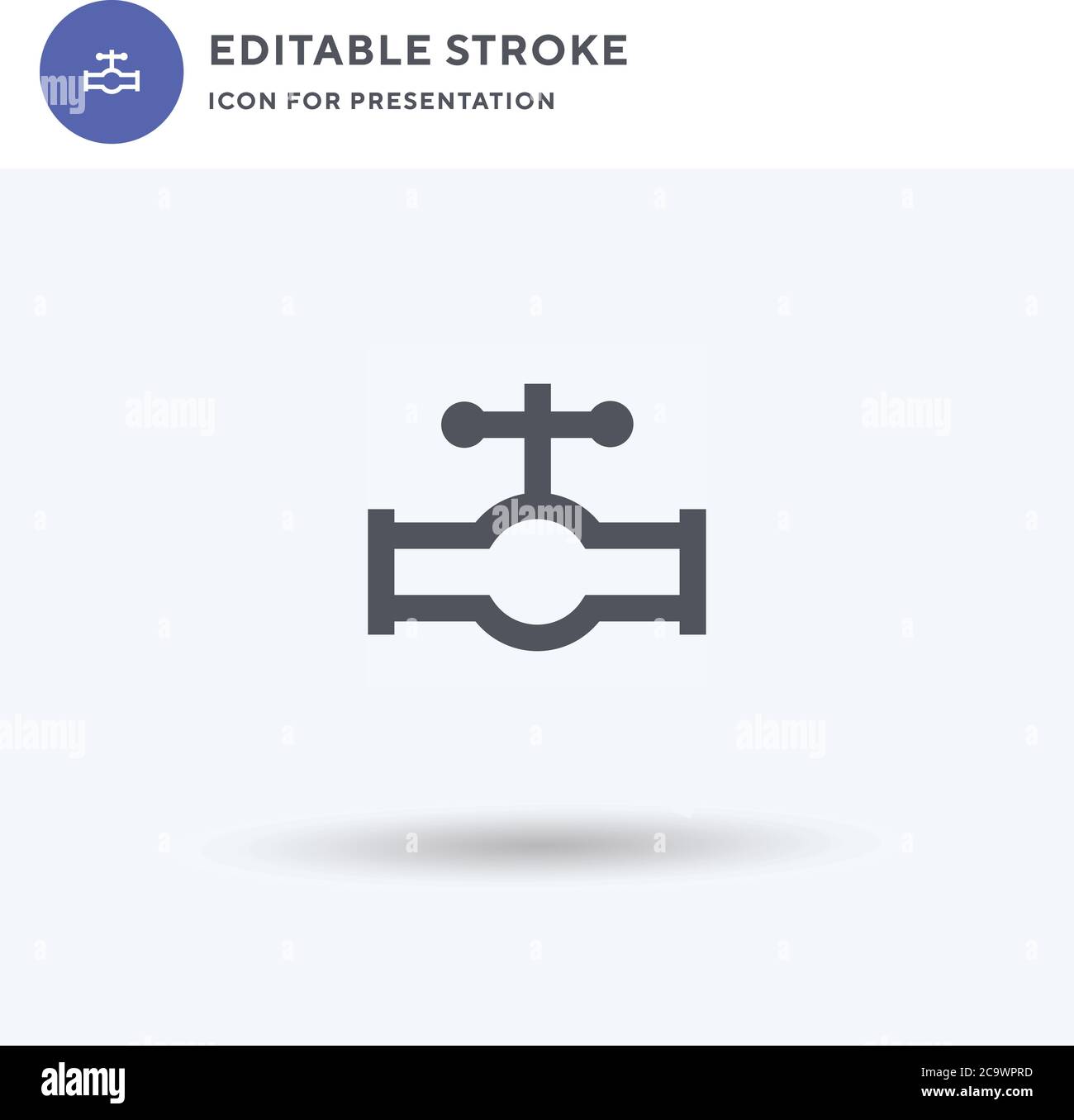 Valve icon vector, filled flat sign, solid pictogram isolated on white ...